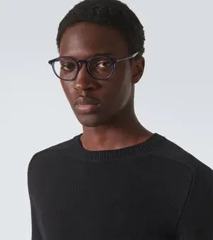 Dior Diorblacksuito R6i Round Frame Glasses