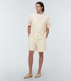 Commas Cotton-blend Shorts - Beige