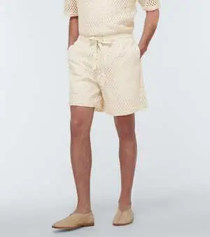 Commas Cotton-blend Shorts - Beige