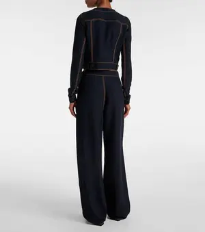 Alaïa Fluid Cropped Wool-blend Jacket