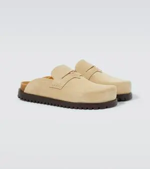 Versace Medusa Suede Clogs