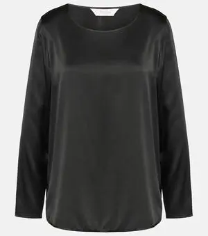 Max Mara Moldava Silk-blend Satin Top