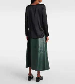 Max Mara Moldava Silk-blend Satin Top