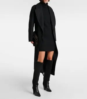 GIANVITO ROSSI Leather-trimmed Knee-high Boots