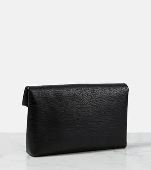 Saint Laurent Cassandre Large Leather Pouch - Black