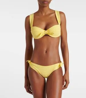 Heidi Klein Cape Town Checked Bikini Top
