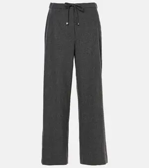 Max Mara Florida Wool Straight Pants - Grey