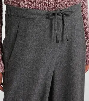 Max Mara Florida Wool Straight Pants - Grey