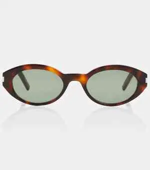 Saint Laurent Sl 567 Oval Sunglasses - Brown