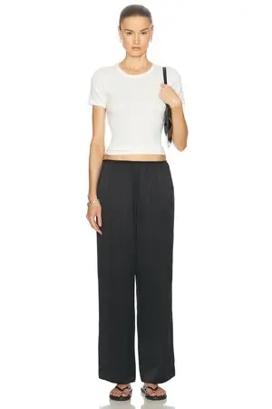 LESET Pointelle Slim Fit Tee - White