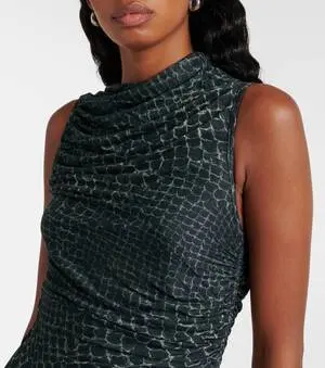 Rick Owens Svita Printed Jersey Gown - Black
