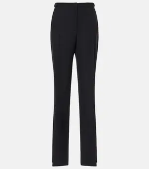 THE ROW Jesse Mid-rise Wool Straight Leg Trousers Ivory Glow