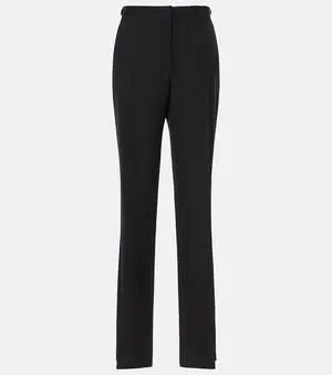 THE ROW Jesse Mid-rise Wool Straight Leg Trousers Ivory Glow