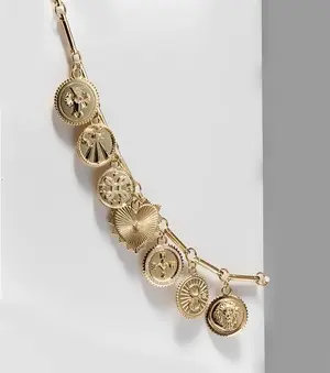FOUNDRAE Love 18kt Yellow Chain Choker With Diamonds