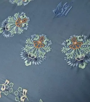 Etro Embroidered Cotton Satin Cushion