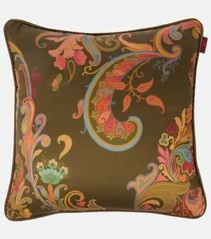 Etro Kentia Embroidered Cushion - Green