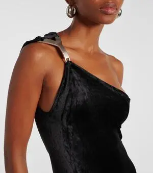 Rick Owens Hydra One-shoulder Midi Dress