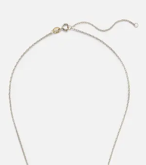 STONE AND STRAND Initial 10kt Necklace With Diamonds