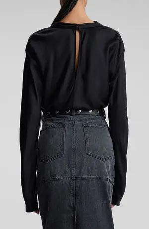 A.L.C. Georgia Cowl Neck Top - Black