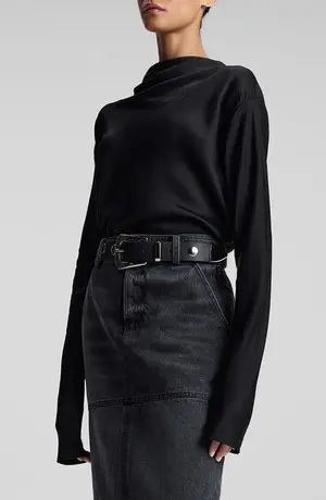 A.L.C. Georgia Cowl Neck Top - Black
