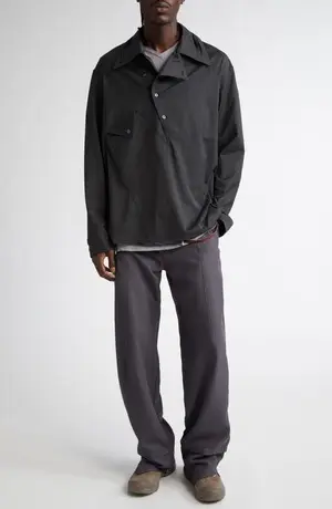 Kiko Kostadinov Jarocka Overshirt In Charcoal - 48% Off | Editorialist