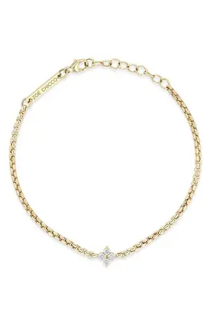 Zoe Chicco 14k Gold Diamond Pendant Bracelet - 14k Yellow Gold
