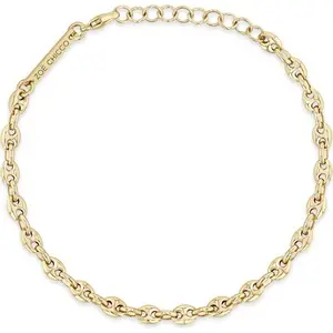 Zoe Chicco Puffed Mariner Chain Bracelet - 14k Yellow Gold