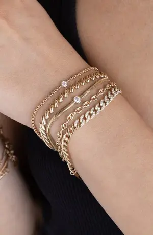 Zoe Chicco Puffed Mariner Chain Bracelet