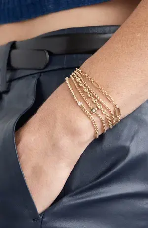 Zoe Chicco Puffed Mariner Chain Bracelet
