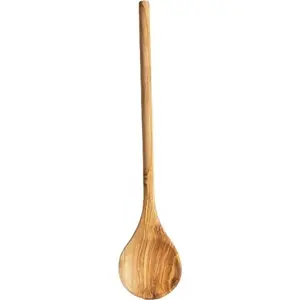GHARYAN STONEWARE Round Olive Wood Cooking Spoon - Natural