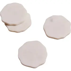 MESO GOODS Flor Marble Costersset Of 4 - White