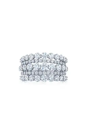 Kwiat Eclipse Multi Row Diamond Ring - White Gold