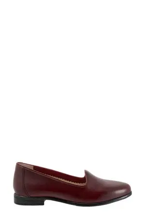 Trotters Liz Leather Flat - Oxblood