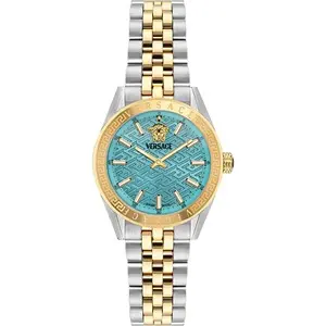 Versace V-code Bracelet Watch - Two Tone