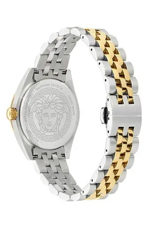 Versace V-code Bracelet Watch - Two Tone