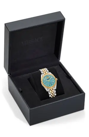 Versace V-code Bracelet Watch - Two Tone