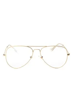 FIFTH & NINTH Charlie Aviator Blue Light Blocking Glasses - Gold