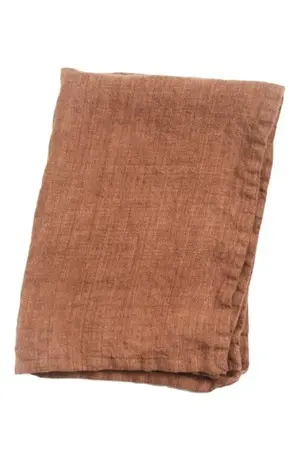 CREATIVE WOMEN Stone Washed Linen Tea Towel - Terracotta