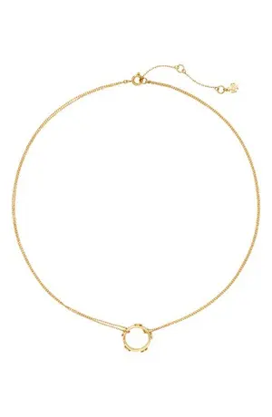 TORY BURCH Tory Burch Miller Stud Circle Pendant Necklace