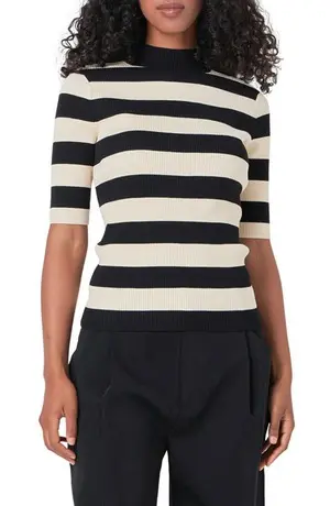 Endless Rose Stripe Mock Neck Sweater