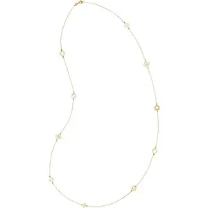 Tory Burch Long Forget Me Not Necklace - Tory Gold