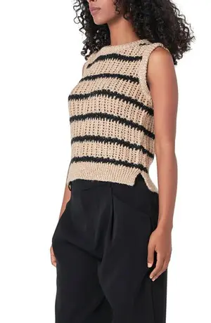 Endless Rose Sequin Stripe Sweater Vest