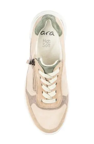 ARA Gardenia Wedge Sneakers - Sand Shell/moon/thyme