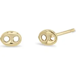 Zoe Chicco Mariner Link Stud Earrings - 14k Yellow Gold