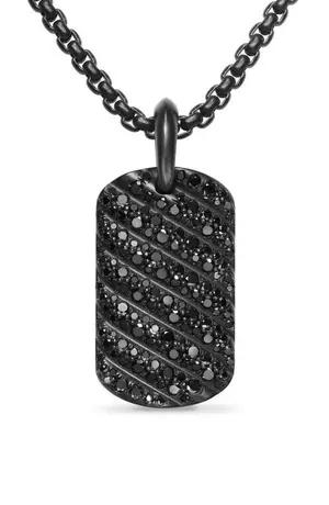 David Yurman Sculpted Cable Tag Enhancer - Black Titanium