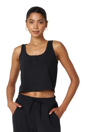 REBODY Retreat Waffle Tank - Black