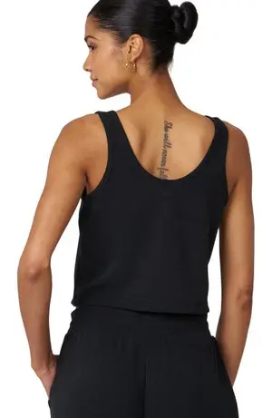REBODY Retreat Waffle Tank - Black