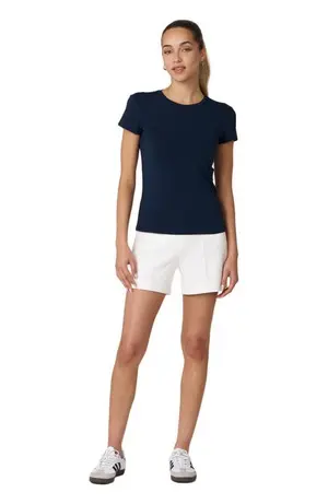 REBODY Fitted Short Sleeve Top - Navy