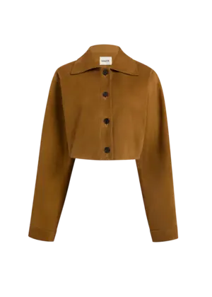 Khaite Sue Jacket In Suede - Toffee