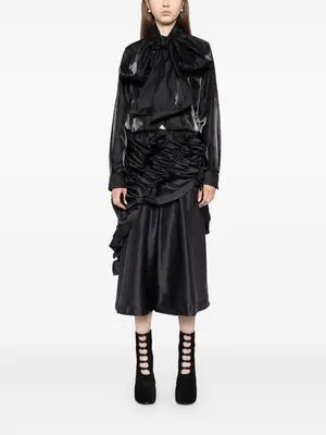 Noir Kei Ninomiya Bow Satin Shirt